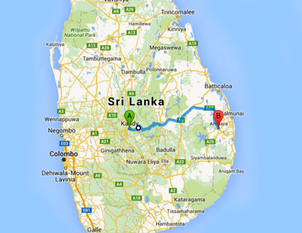 Sri Lanka Bus Route 22 From Kandy To Ampara Sri Lanka Bus Route 22 From Kandy To Ampara