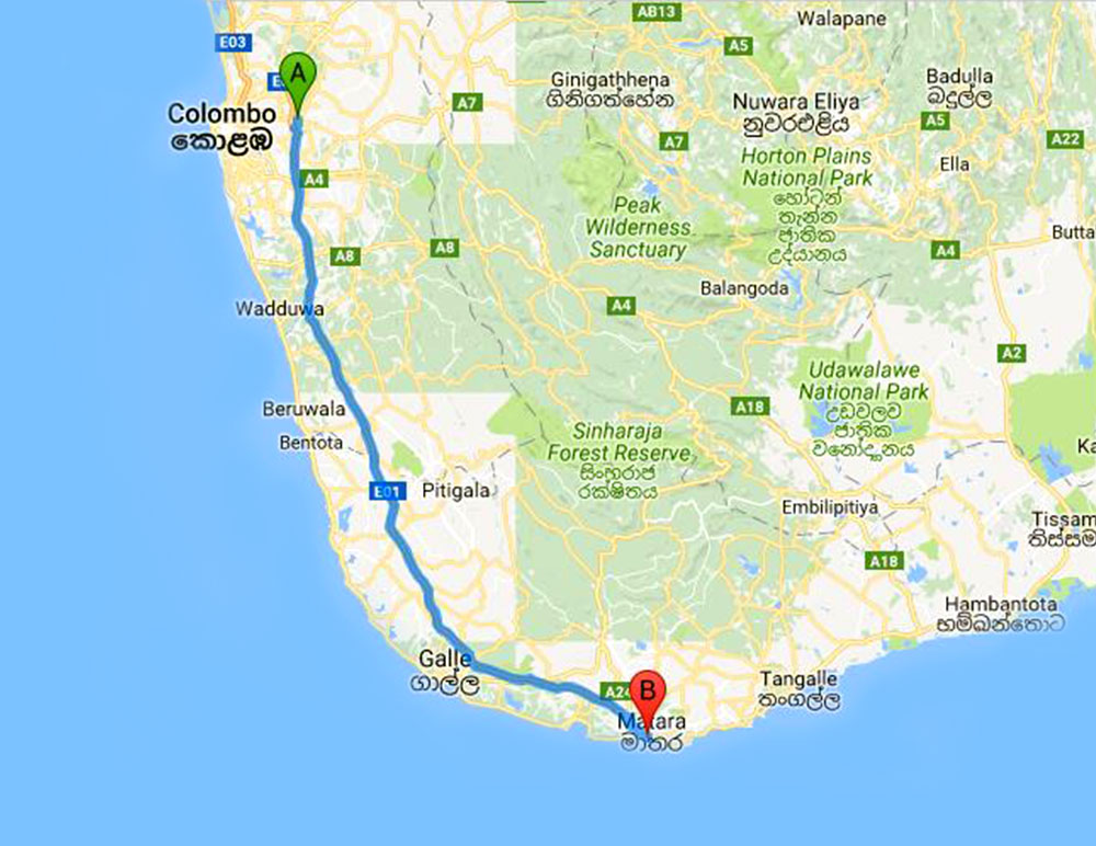 EX 1 2 From Kaduwela To Matara Via Expressway